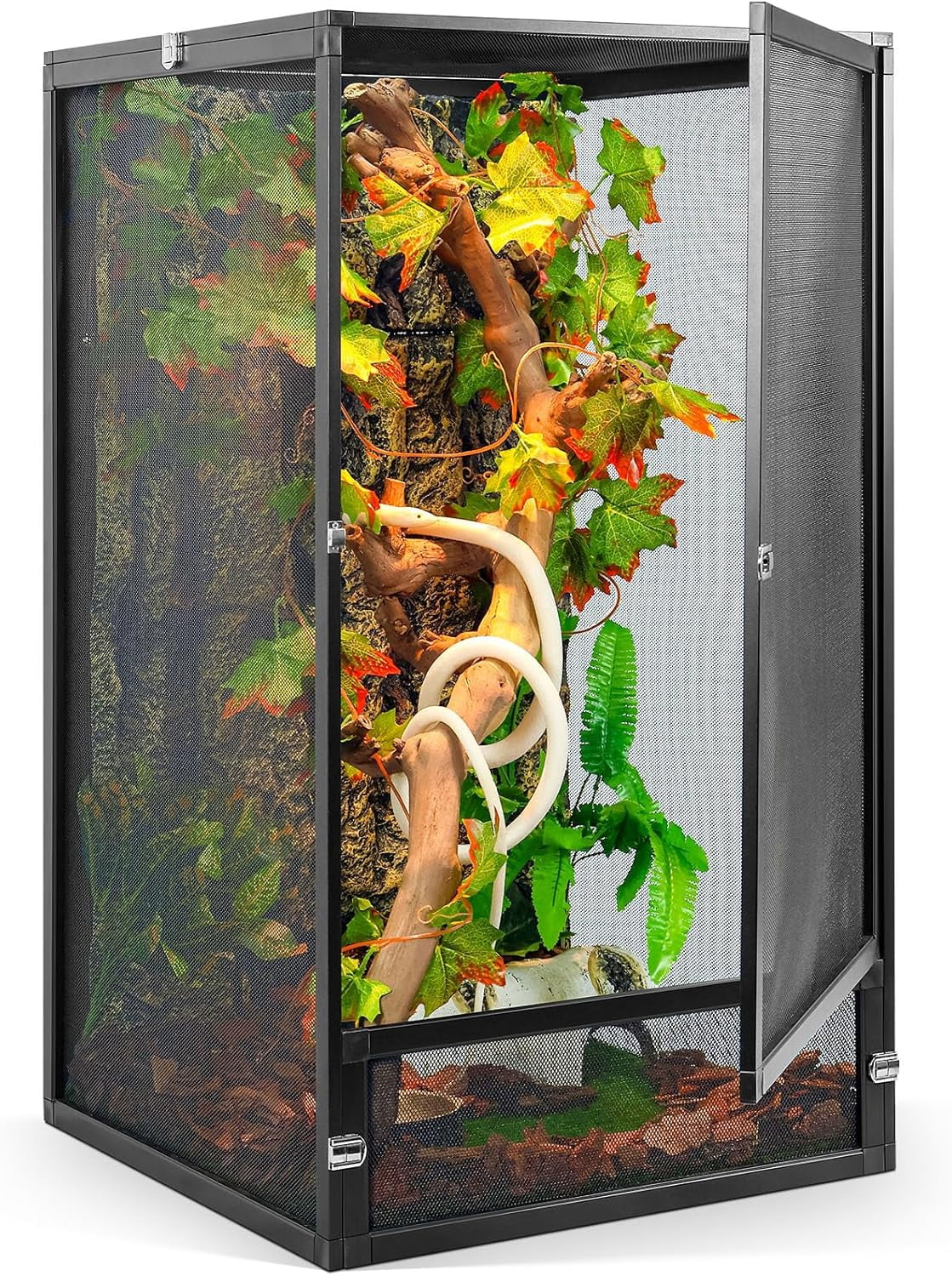 45 Gallon 360° Panoramic Foldable Reptile Terrarium Kit: Crested Gecko ...