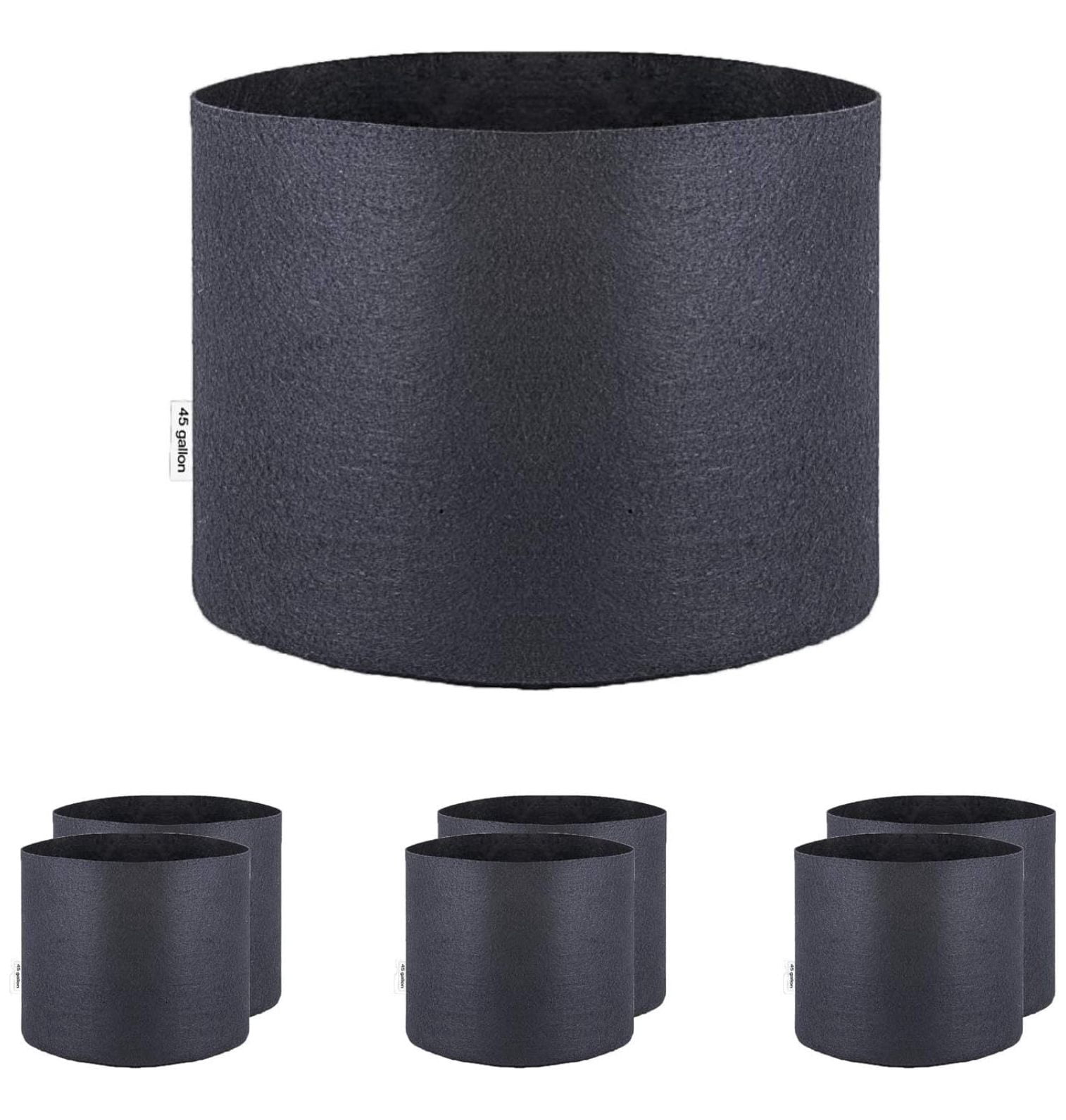 45 Gallon 6-Pack Round Fabric Fabric Aeration Pots Container for ...