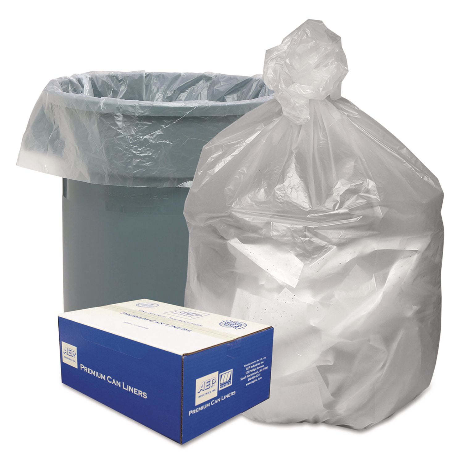 Good'nTuff 45 Gallon Trash Bags, 40x46, 10 mic, Clear, 250 Bags ...