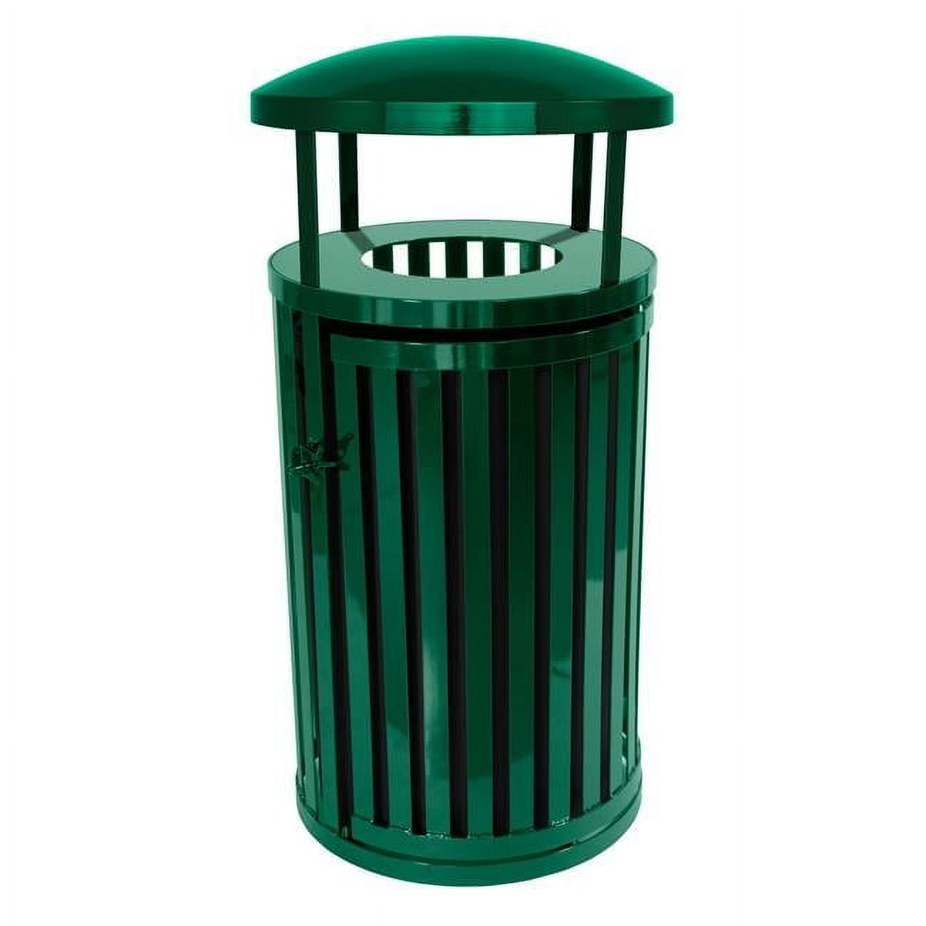 45 Gallon Covered Trash Can with Gate, Green - Walmart.com