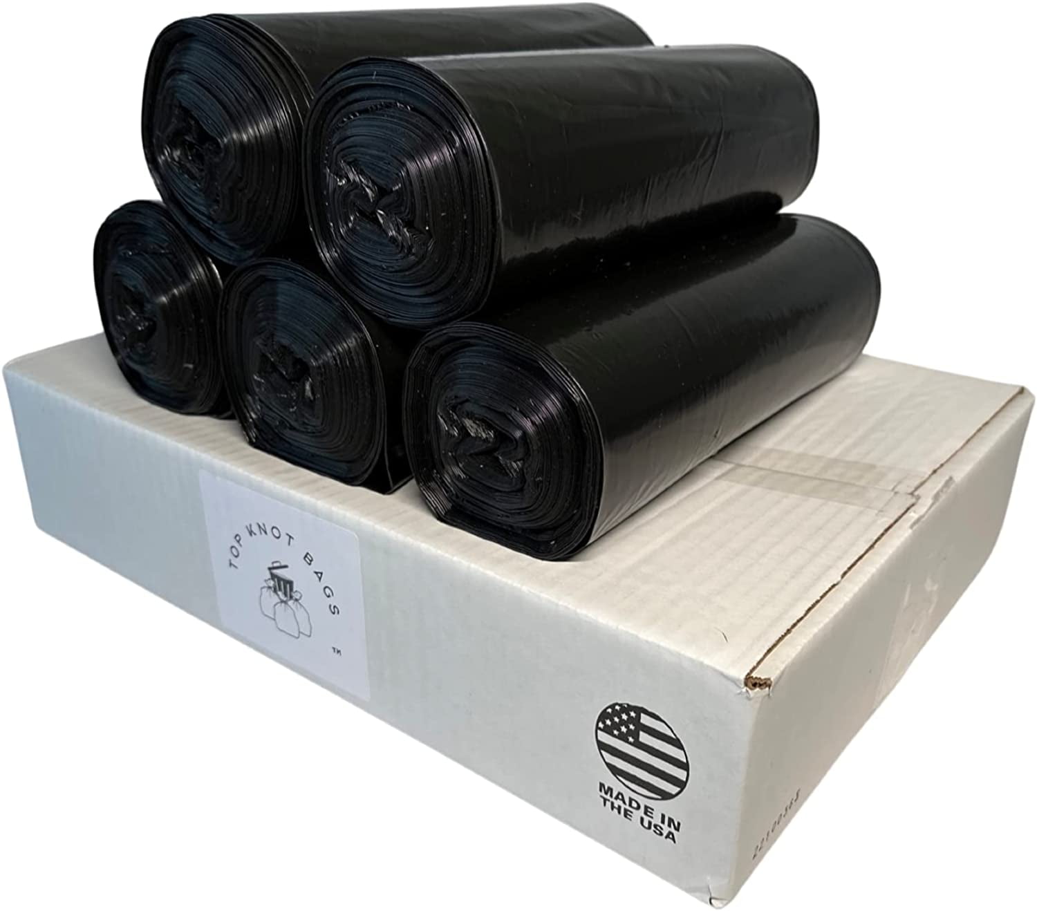 45 Gallon Garbage Trash Bag 40X46" 1.2 Mil Black 100 Count Can Liner ...