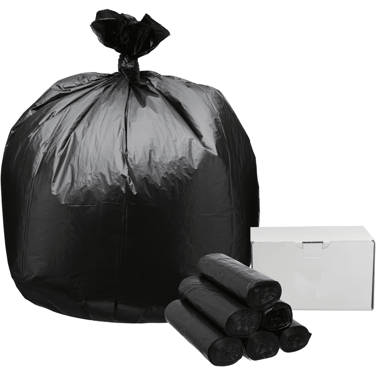 45 Gallon Garbage Trash Bag 40X48" Black 150 Count Can Liner Bulk 40 ...