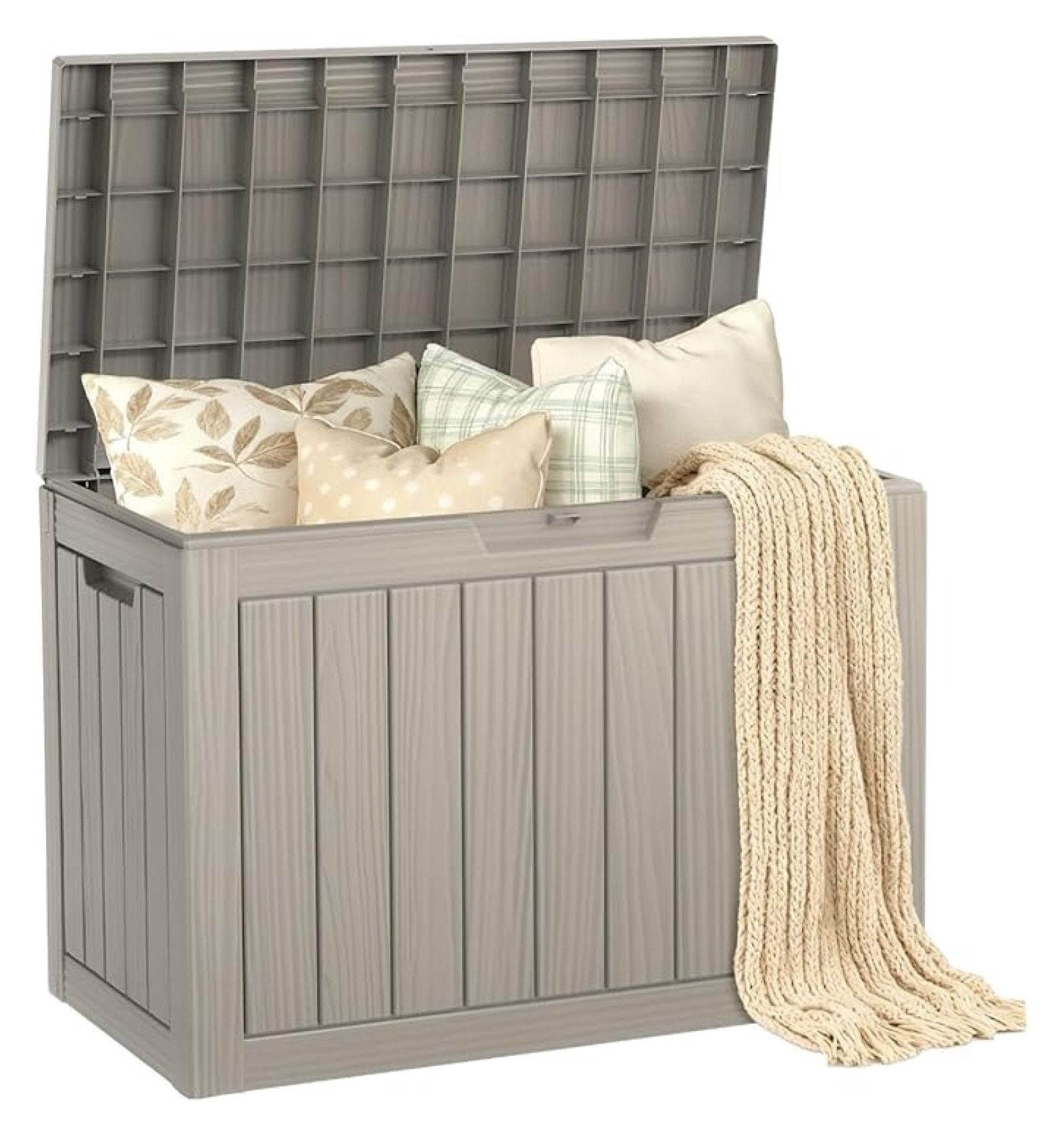 45 Gallon , Small Outdoor Storage Box Waterproof, UV-Resistant and ...