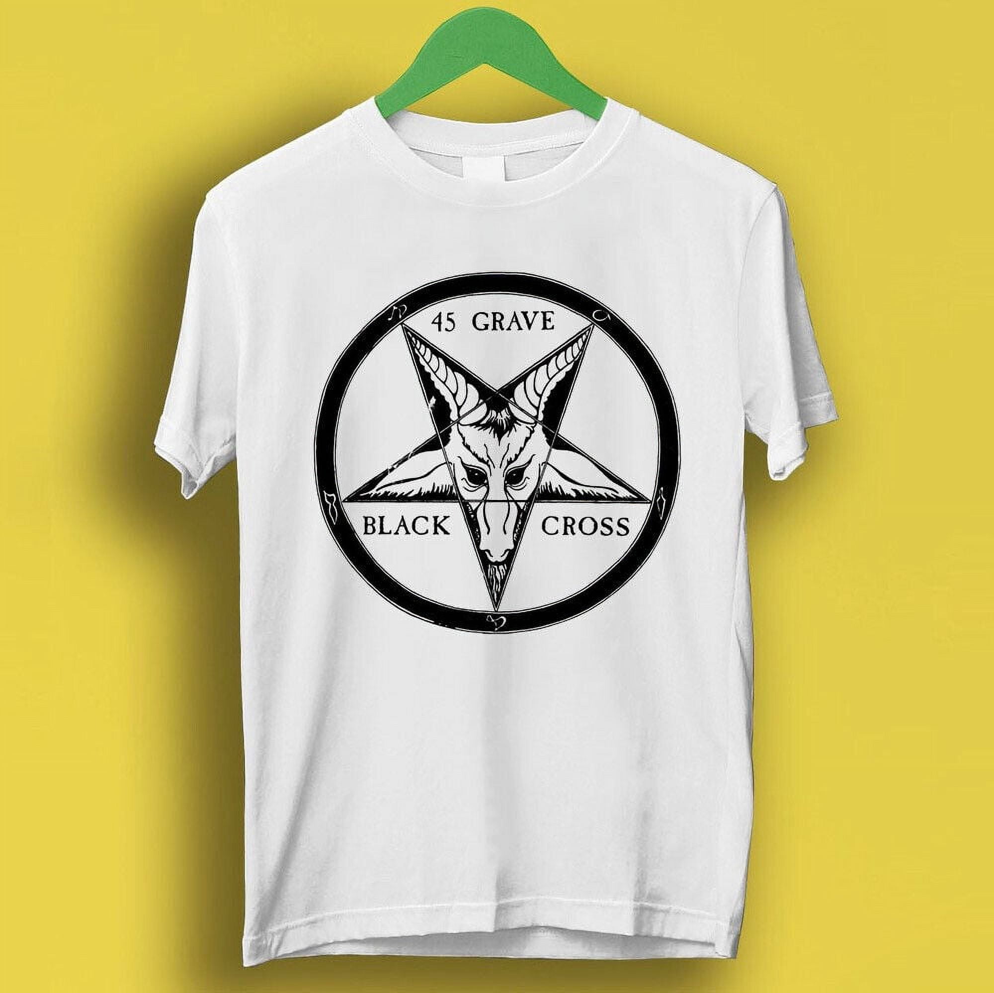 45 Grave Black Cross Punk Rock Retro Music Top Tee T Shirt P1884 - Walmart.com