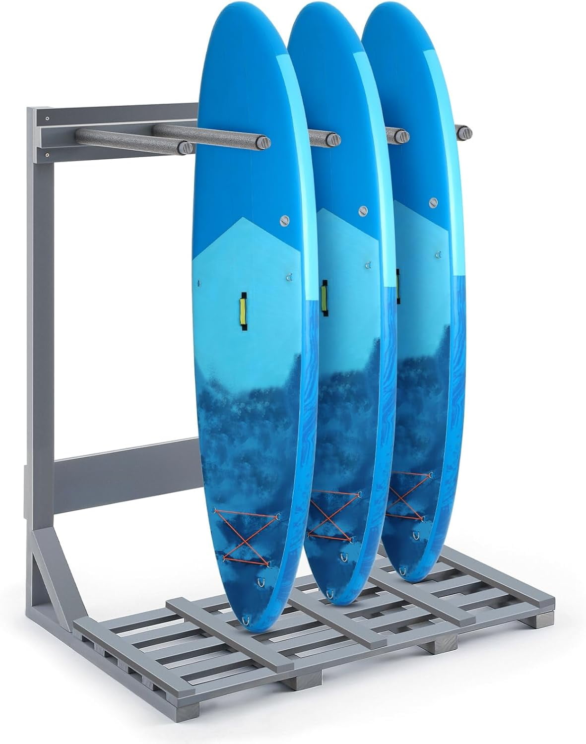 45 Inch Freestanding Vertical Surfboard Rack Rustic Gray Wood Surfboard ...