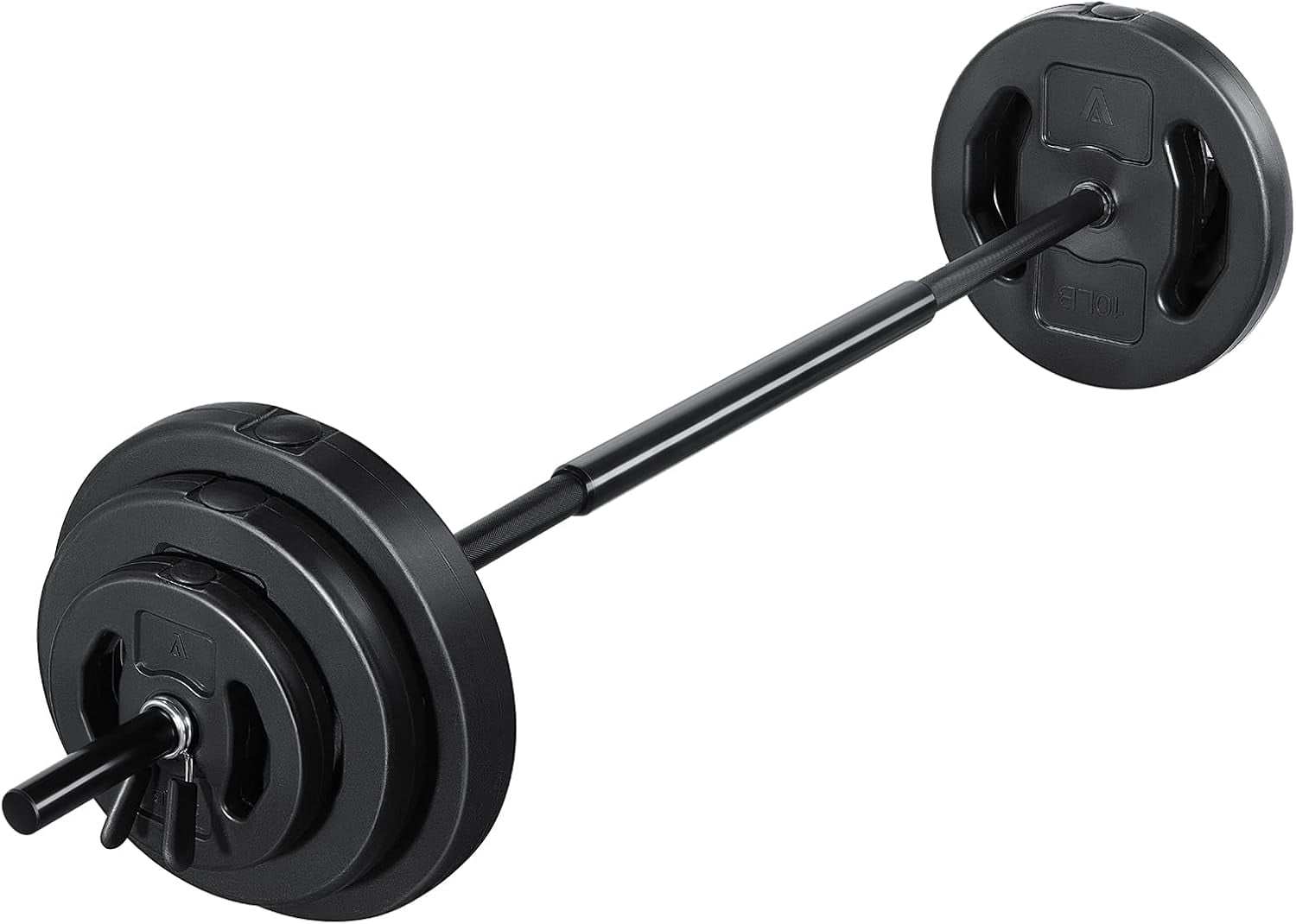45 LB Barbell Weight Set with Adjustable Free Weights for Lifting ...