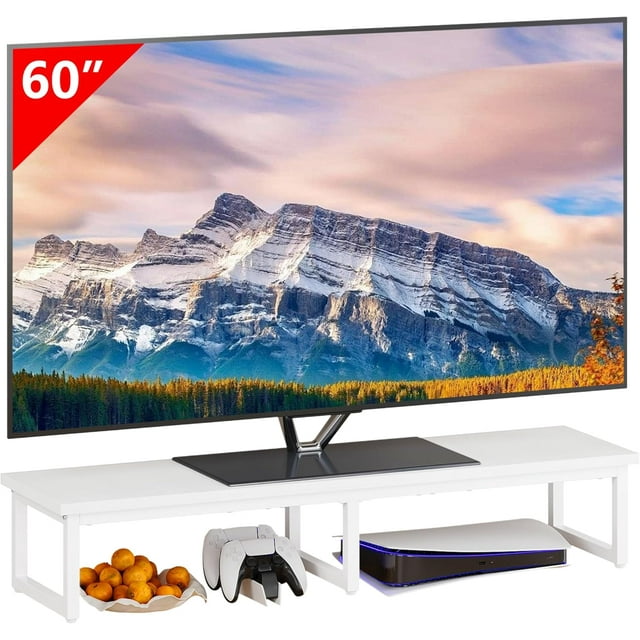 45" Large TV Riser for 32-60 inch TVs, Tabletop Stand with Steel Legs ...