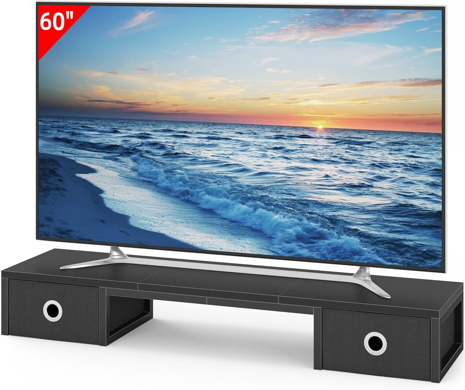 45" Large TV Riser with Fabric Drawers for 32-60 inch TV, TV Stand ...