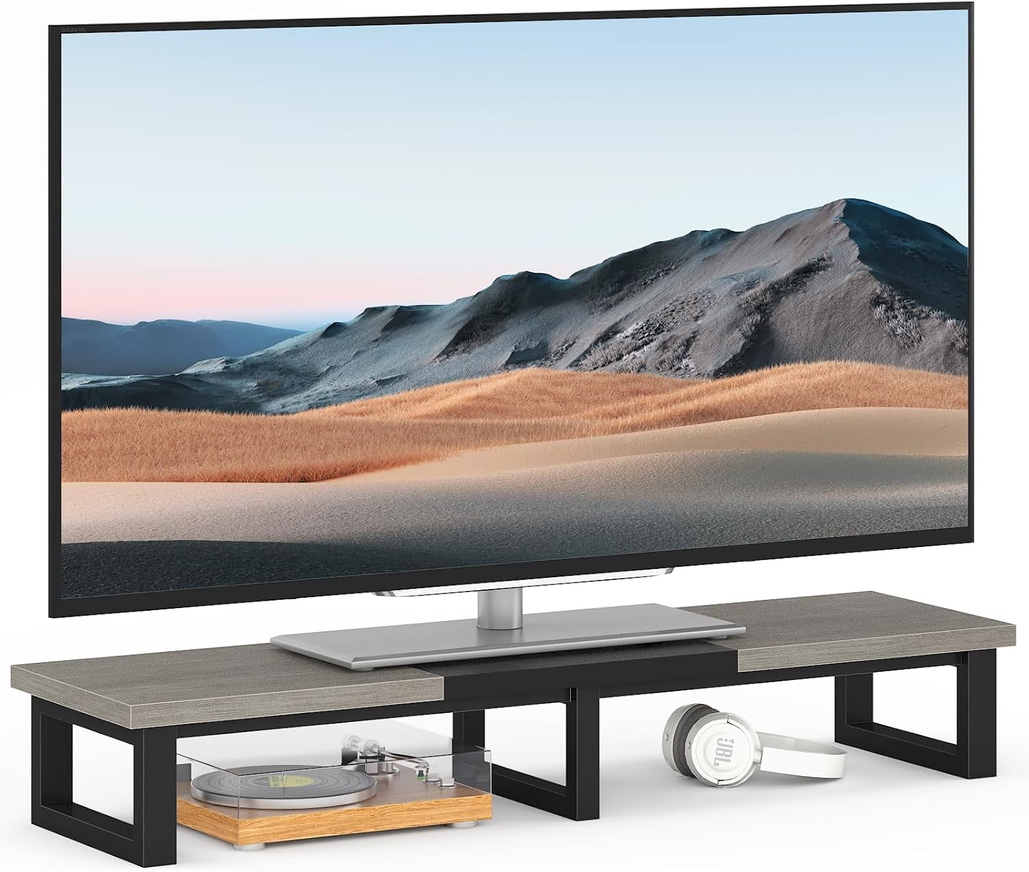 45" Large TV Riser for 32-60 inch TV, TV Riser Stand Shelf with Steel ...