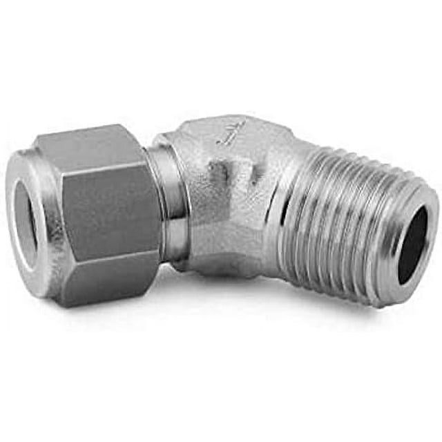 | 45 Male Elbow, 1/2" Tube : OD Compression X 1/2" Male : NPT, 316 ...