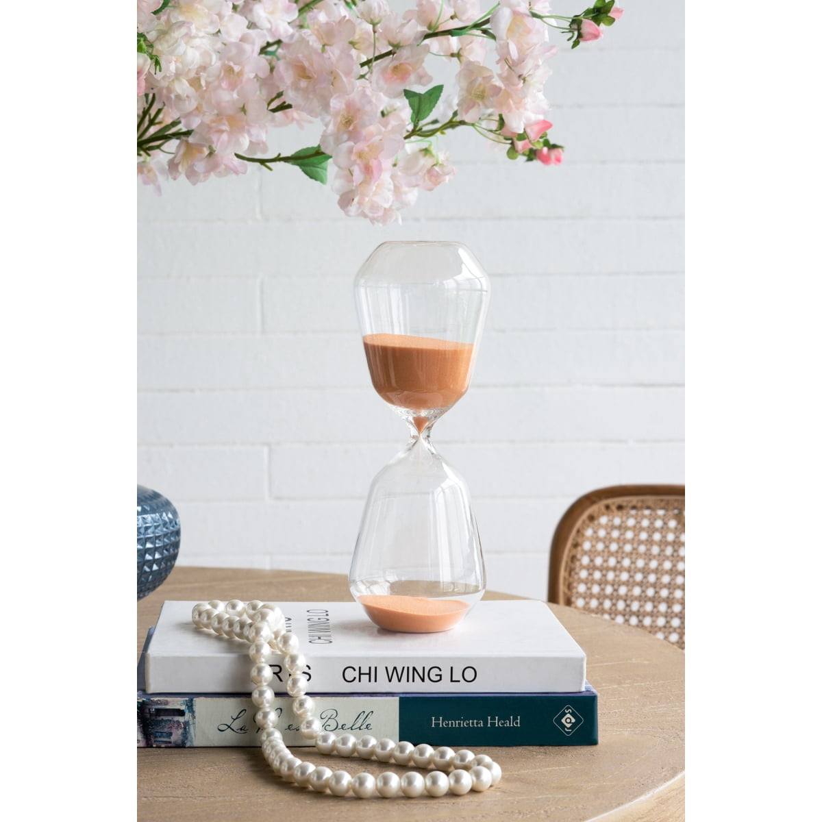 45-Minute Hourglass Decor – 3.5x3.5x10" Clear Contoured Glass ...