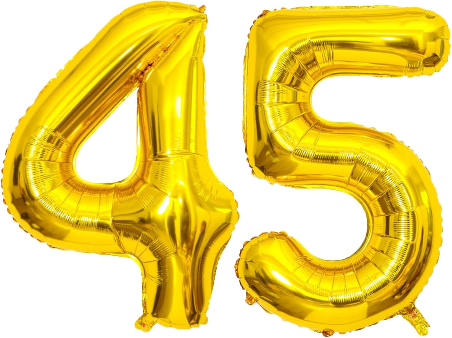 45 Number Balloons 40 Inch Gold Jumbo Numbers 54 Foil Mylar Balloon for ...