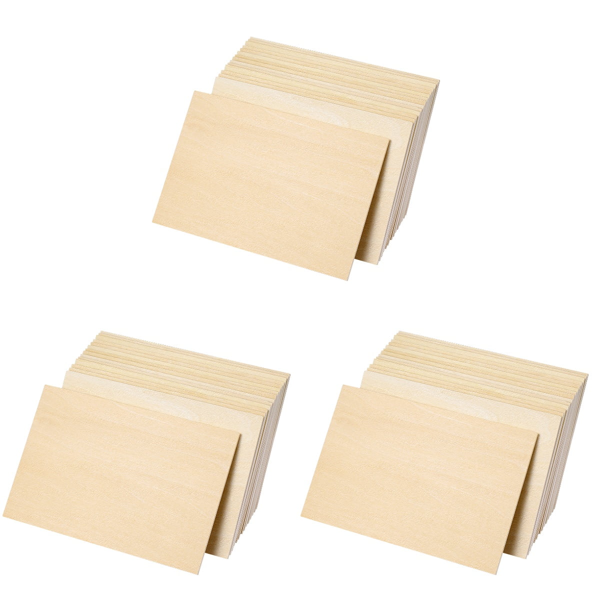 45 PCS Blank Crafts Wood Tag Decoupage Paper Plaque Wooden - Walmart.com