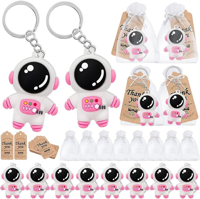 45 Pack Astronaut Party Favors with 15 Keychains, 15 Tags and 15 Bags ...