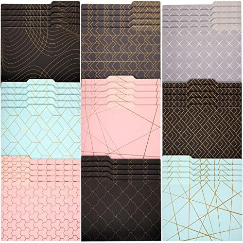 45 Pack File Folders Letter Size Decorative with 1/3 Cut Tabs, 9.5 x 11 ...