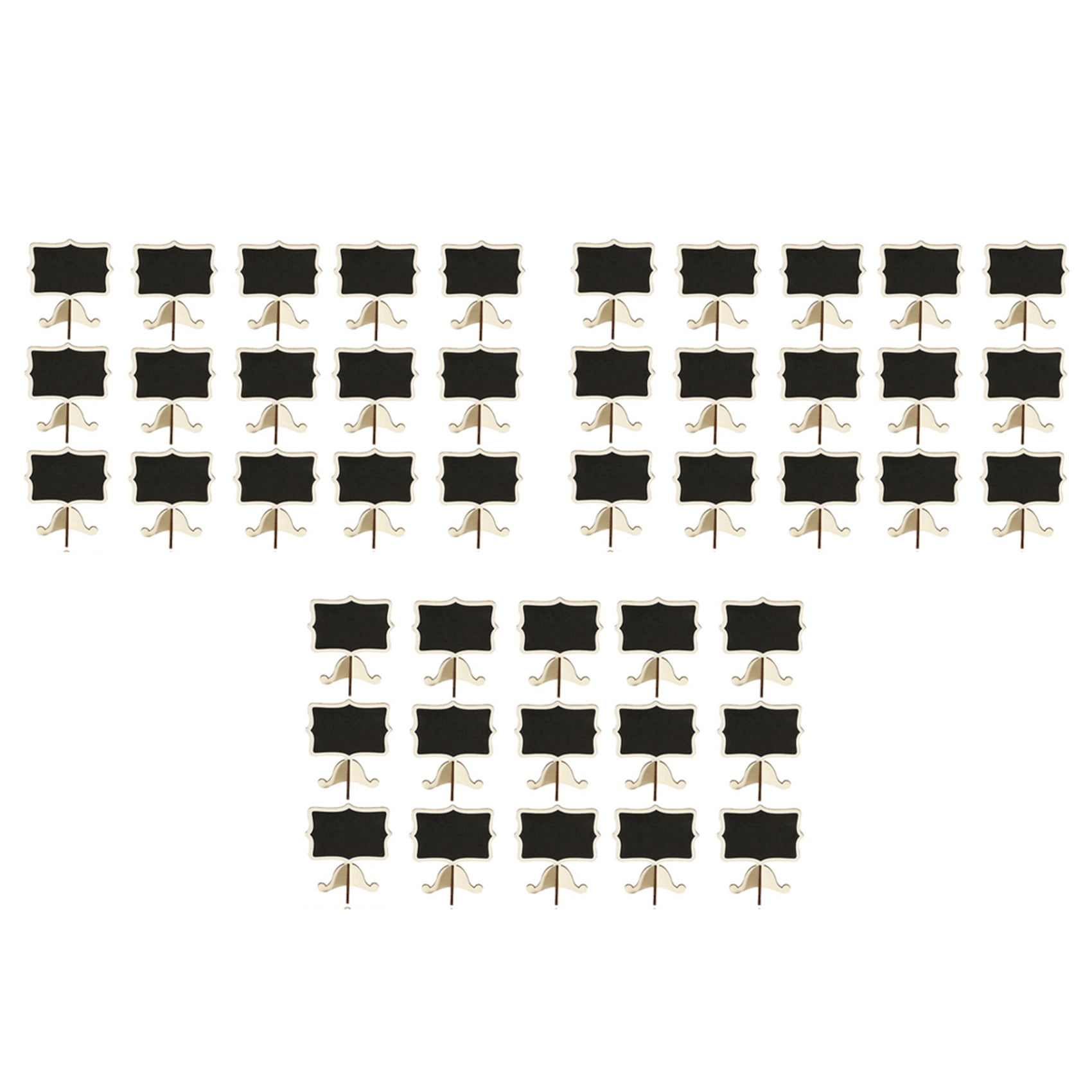 45 Pack Place Cards with Easel Stand - Wood Rectangle Small Chalkboard ...