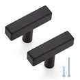 45 Pack Single Hole Matte Black Square Cabinet Pulls 2 Inch Length For ...