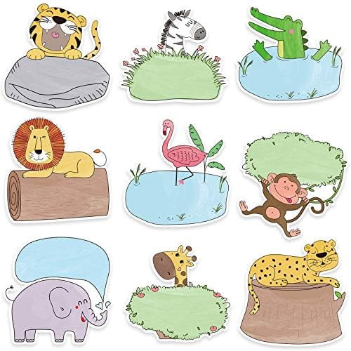 45 Pcs Jungle Animal Classroom Decor Safari Theme Cutouts Versatile ...
