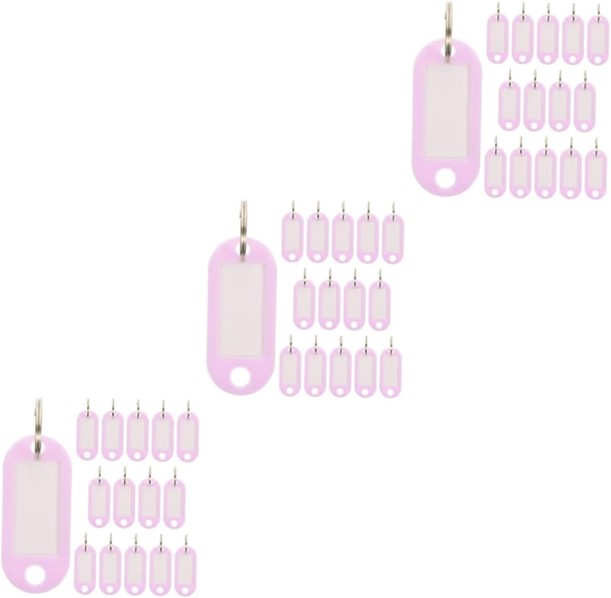 45 Pcs Key Tag Blank Keychains Colored Tabs Car Key Holder Bag Tags for ...