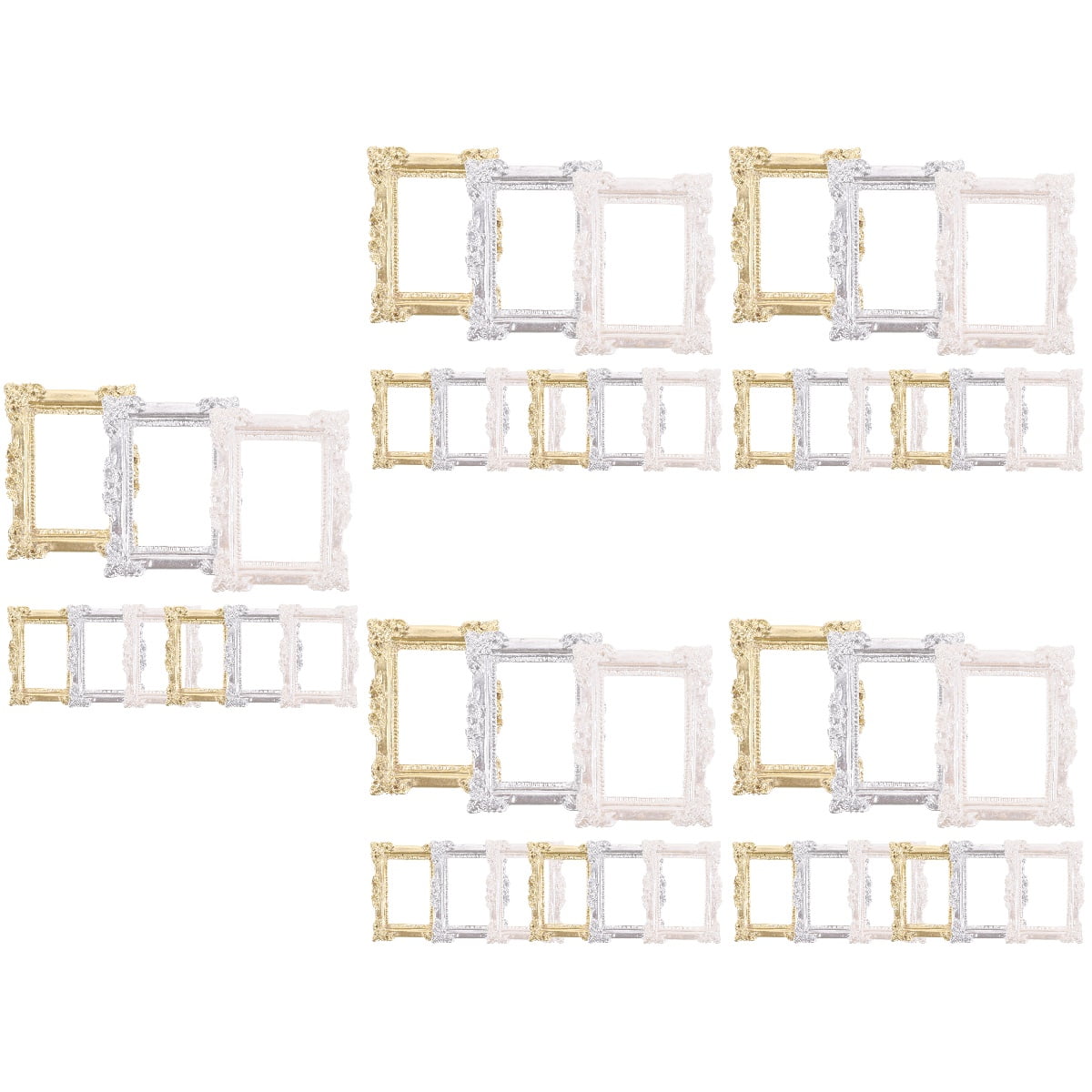 45 Pcs Photo Frame Ornaments Decor Miniature Picture Frames Keepsake ...