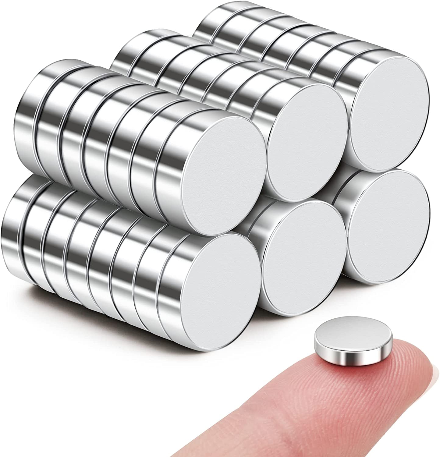 45 Pcs Refrigerator Magnets, 10x2.6mm Small Round Fridge Magnets, Multi ...