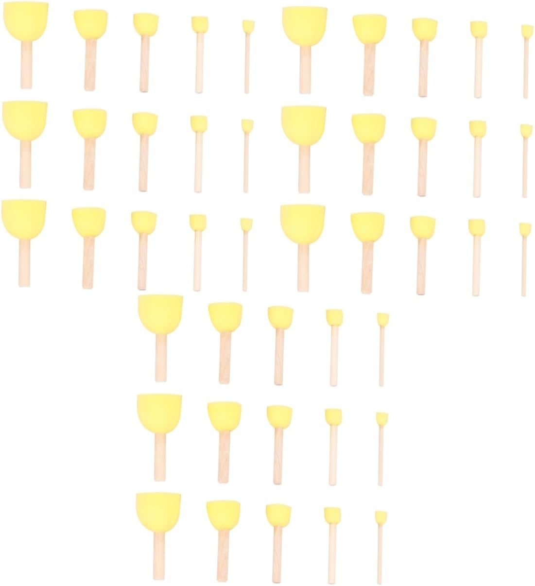 45 Pcs painting brush foam paint brush stamp brushes polyfoam brush ...