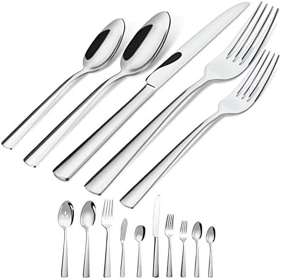 45-Piece Silverware Set Flatware Cutlery Set Service for 8, Durable ...