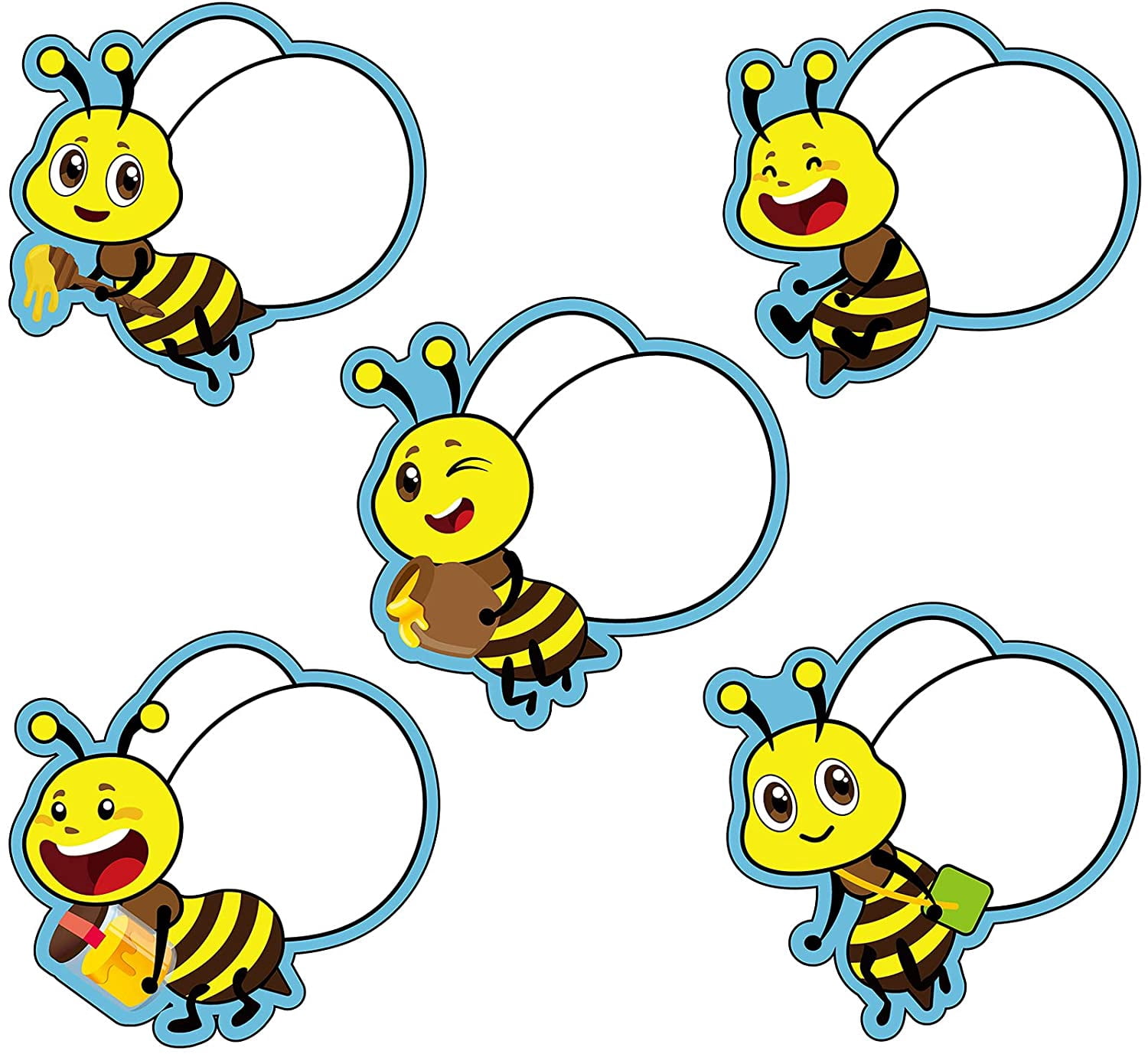 45 Pieces Bees Cut-Outs Accents Paper Cutouts Bee Theme Greeting ...