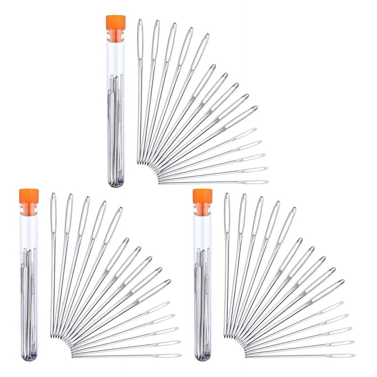 45 Pieces Blunt Needles Stainless Steel -Eye Yarn Knitting Needles ...