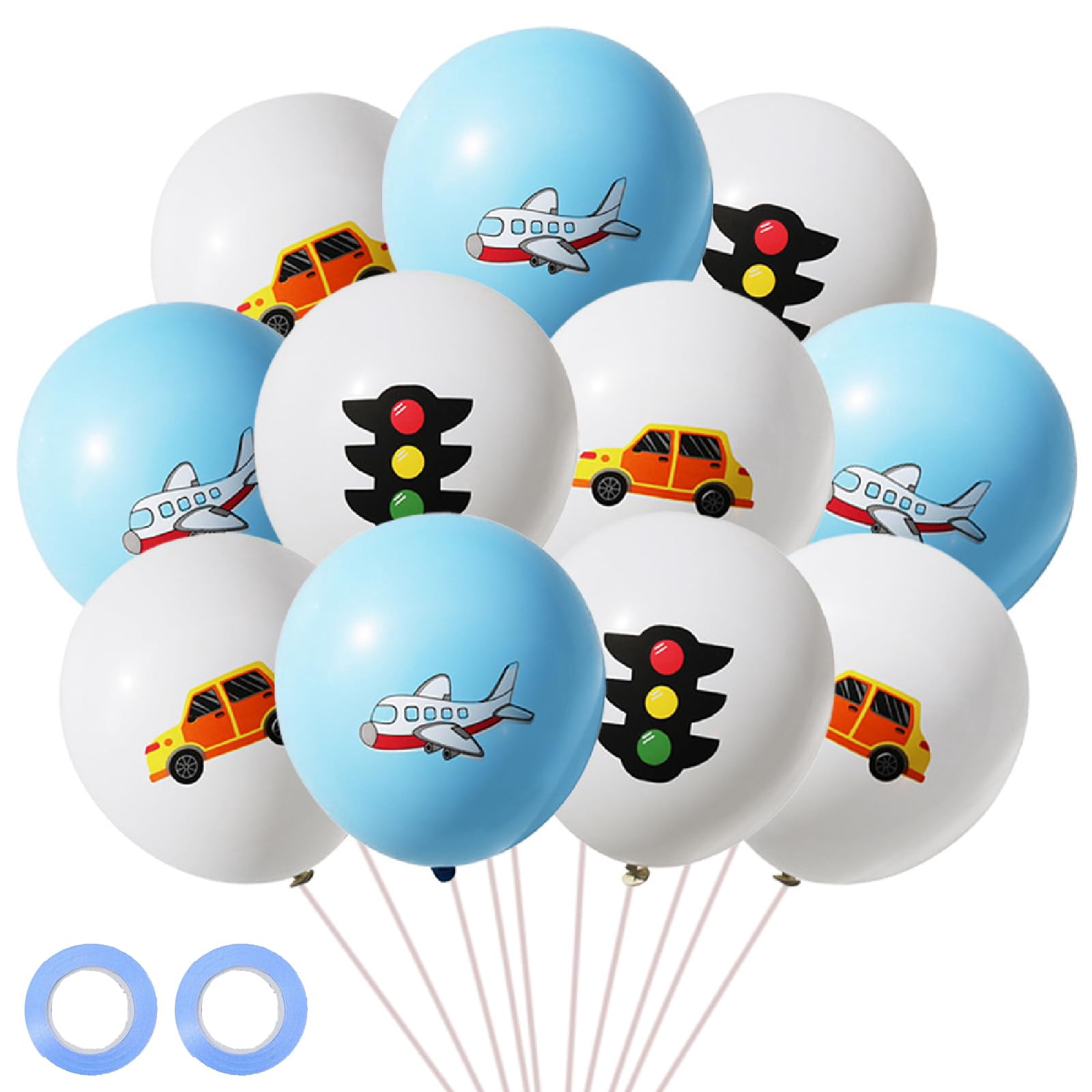 45 Pieces Transportation Party KEF16 Balloons Decorations, 12 Inch ...