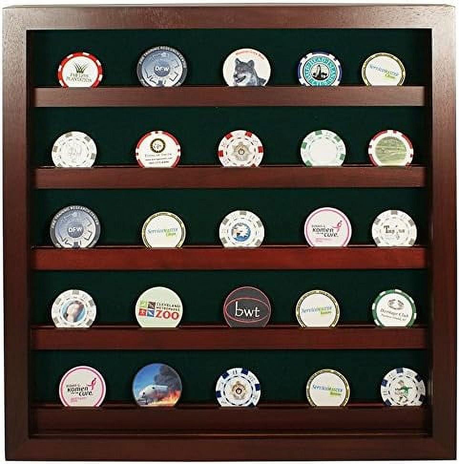 45 Poker Chip Display Cabinet with Acrylic Cover (Cherry) - Walmart.com