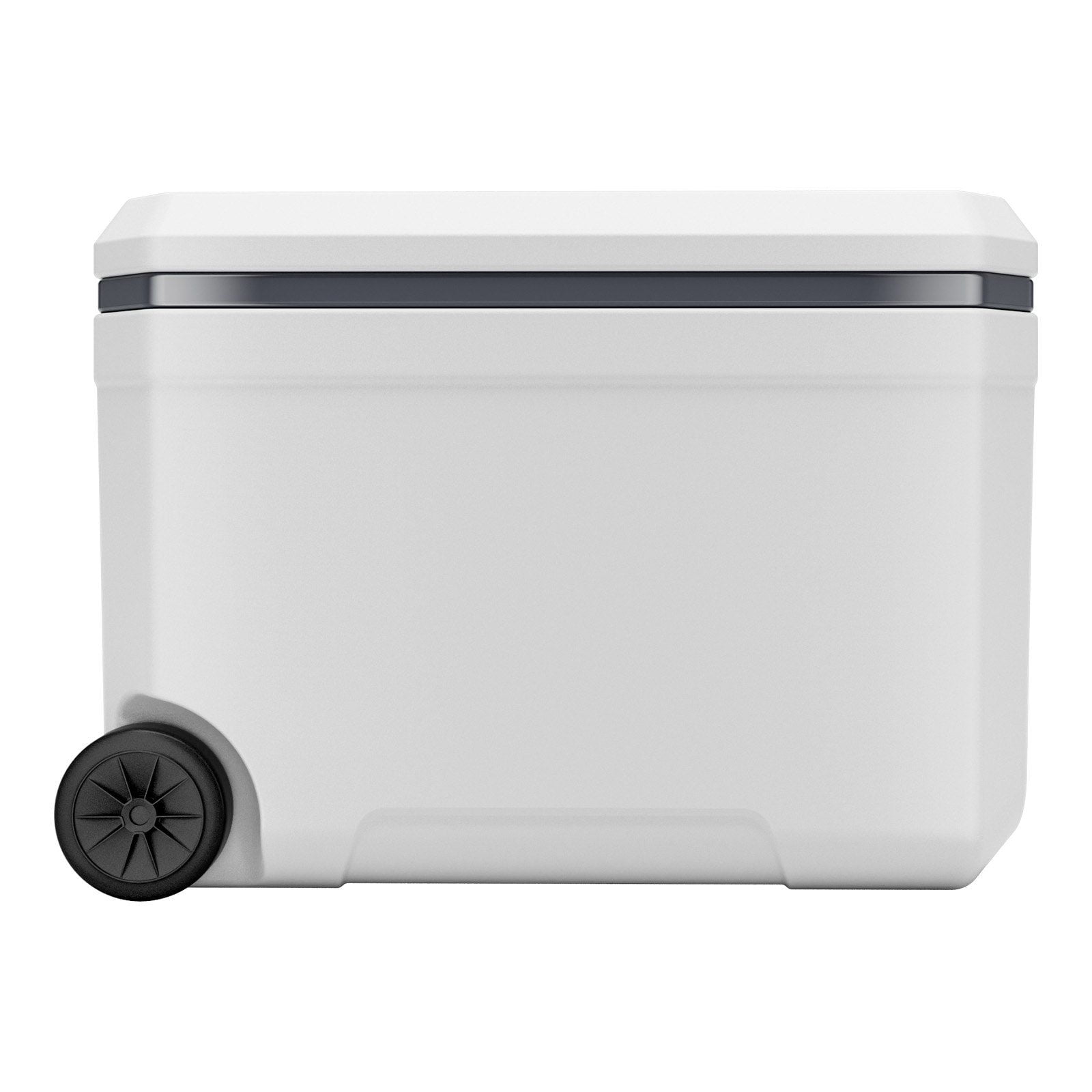 45 QT Rolling Cooler with Insulated Lid, Portable Design, 64 Can ...