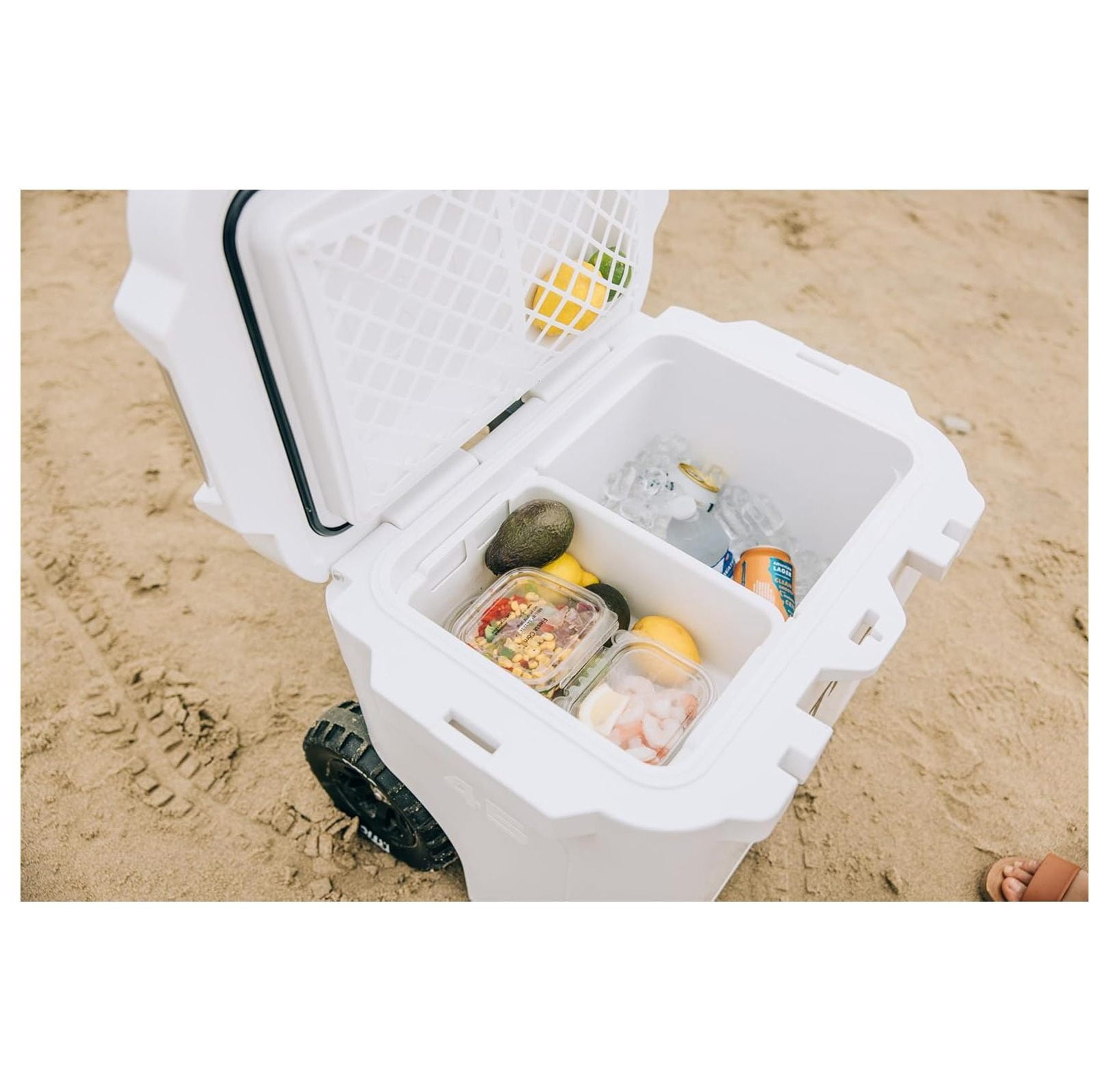 45 QT Wheeled Ultra-Tough Cooler Freezable Divider Insert Accessories ...