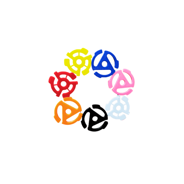 45 RPM Record Adapter Insert, Vinyl Center Hole Adapters, 7 Colors ...