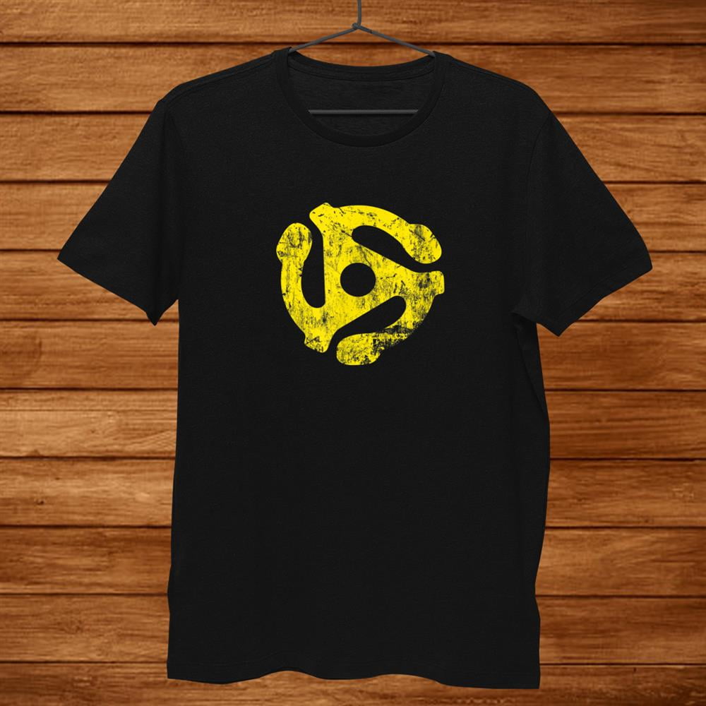 45 Rpm Record Adapter Shirt Gift Black Unisex T-Shirt - Walmart.com