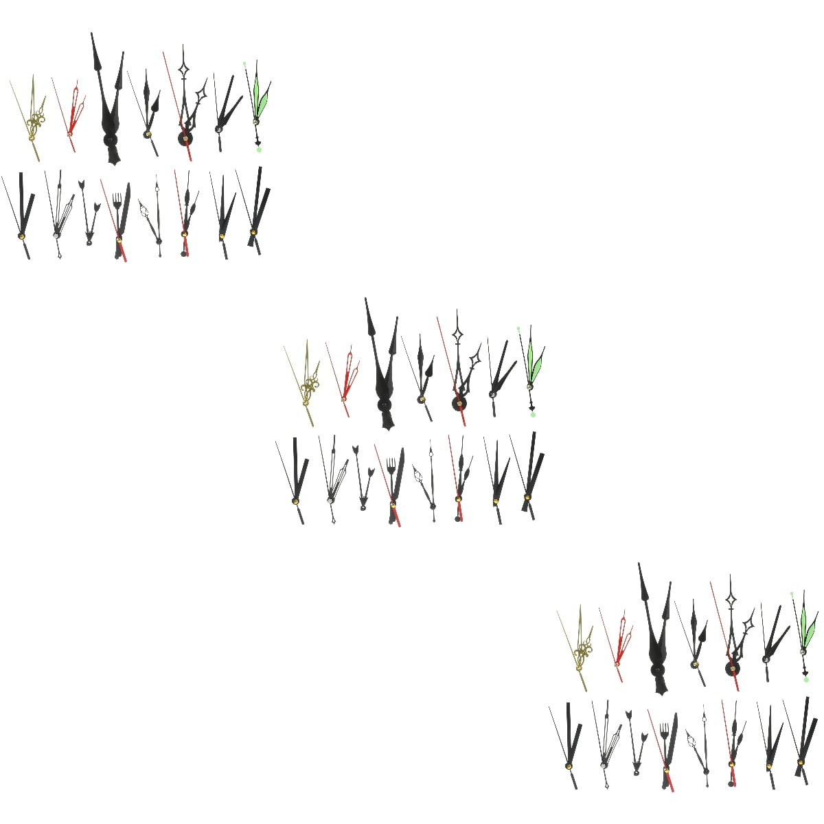 45 Sets Clock Hand Assortment Clock Work Replacement Kit DIY Repair ...