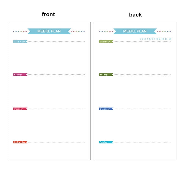 45 Sheets A5 A6A7 Loose Leaf Notebook Refill Spiral Binder Inner Page ...