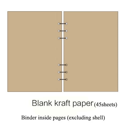 45 Sheets A5 A6A7 Loose Leaf Notebook Refill Spiral Binder Inner Page ...