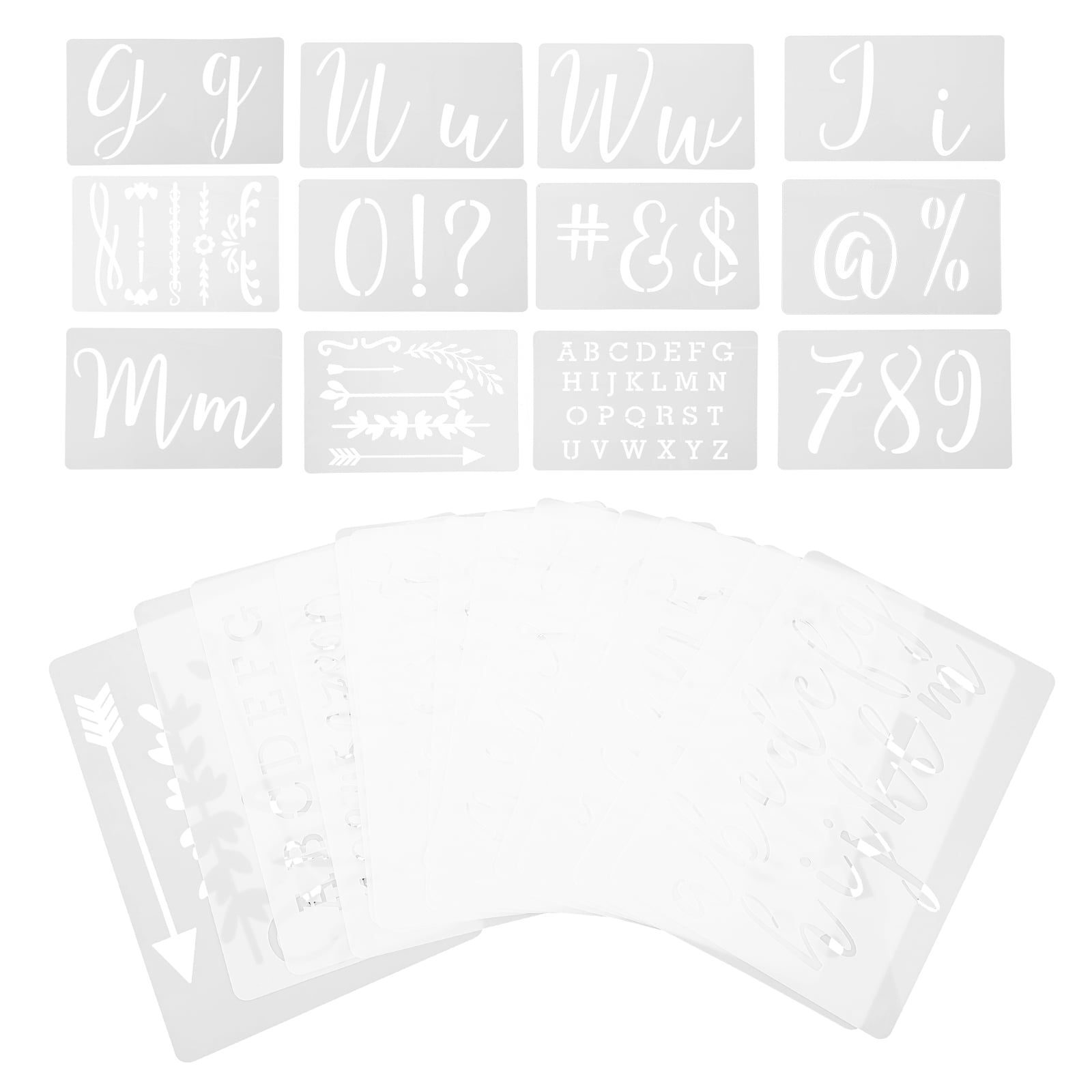 Raindrops Reusable White Pet Letter Stencils for Wood Signs, Home Decor ...