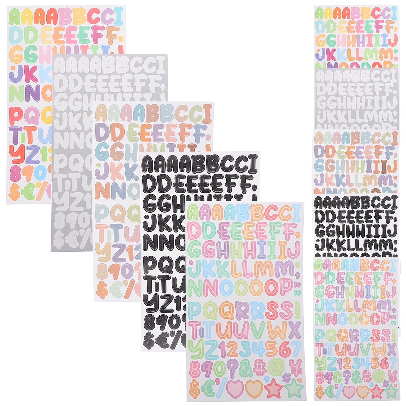 TABLZONE Alphabet Letter Stickers Self Adhesive Number Decals for ...