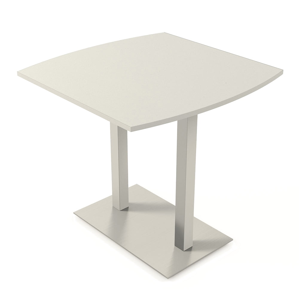 45" Small Arc Rectangle Bistro Height Table Square Metal Base Bar Table ...