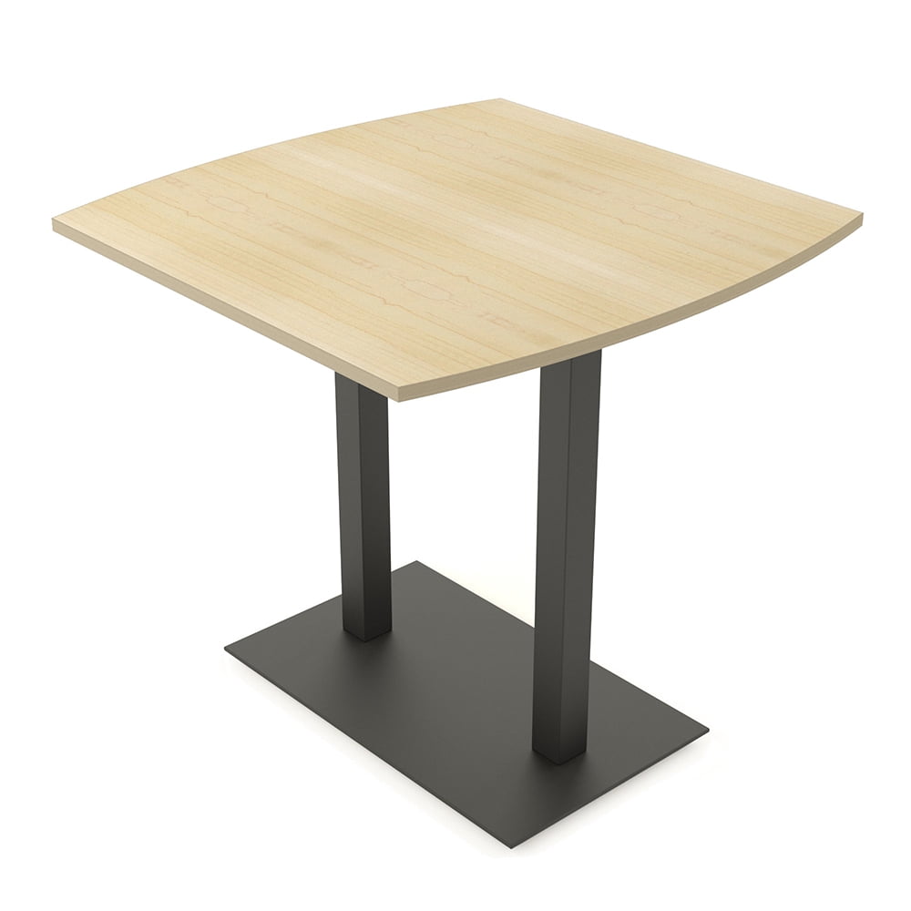 45" Small Arc Rectangle Bistro Height Table Square Metal Base Bar Table ...