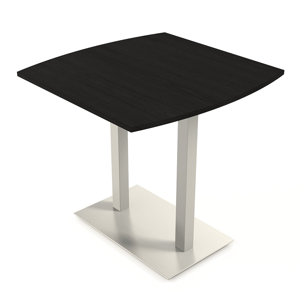 45" Small Arc Rectangle Bistro Height Table Square Metal Base Bar Table ...