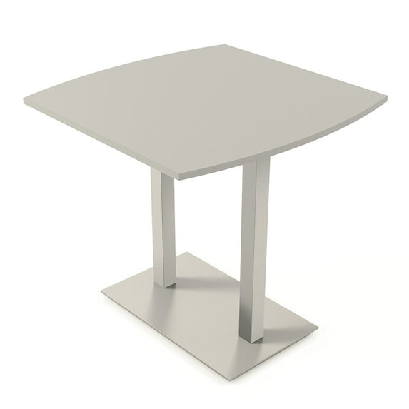 45" Small Arc Rectangle Bistro Height Table Square Metal Base Bar Table ...