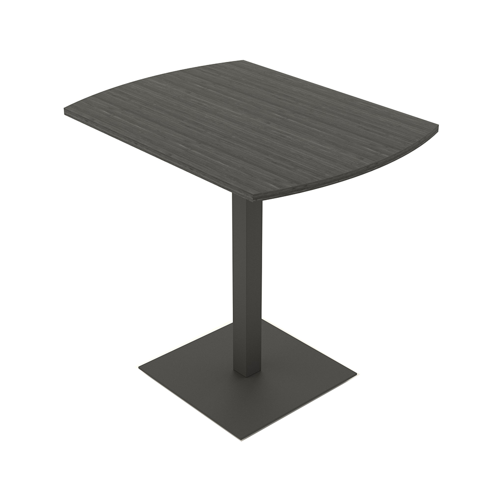 45" Small Arc Rectangle Bistro Height Table Square Metal Base Bar Table ...