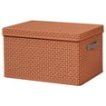 45 Storage Bins with Lids Foldable Red Textured Thickened Hardboard ...