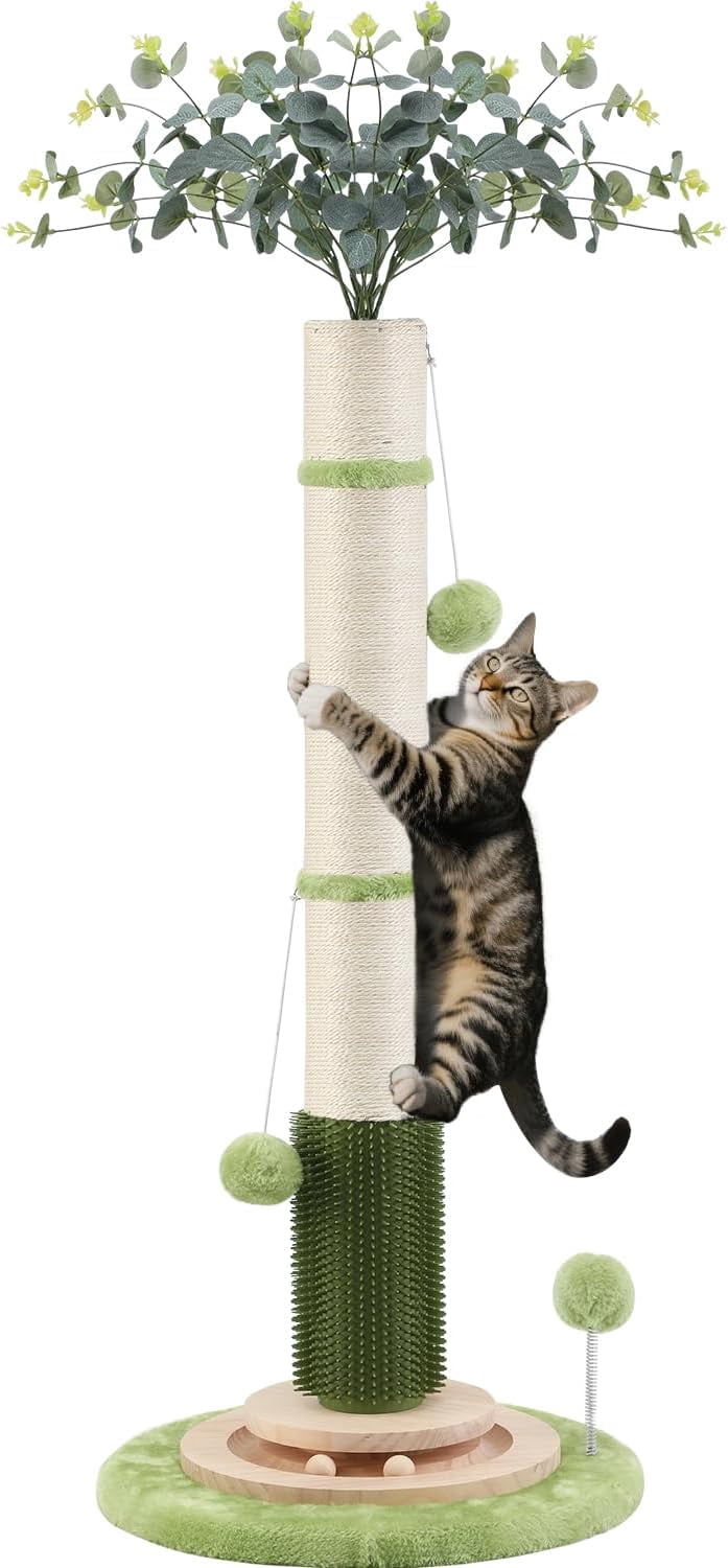 45'' Tall Cat Scratching Post,3.5Inch Diameter Sisal Rope Scratching ...