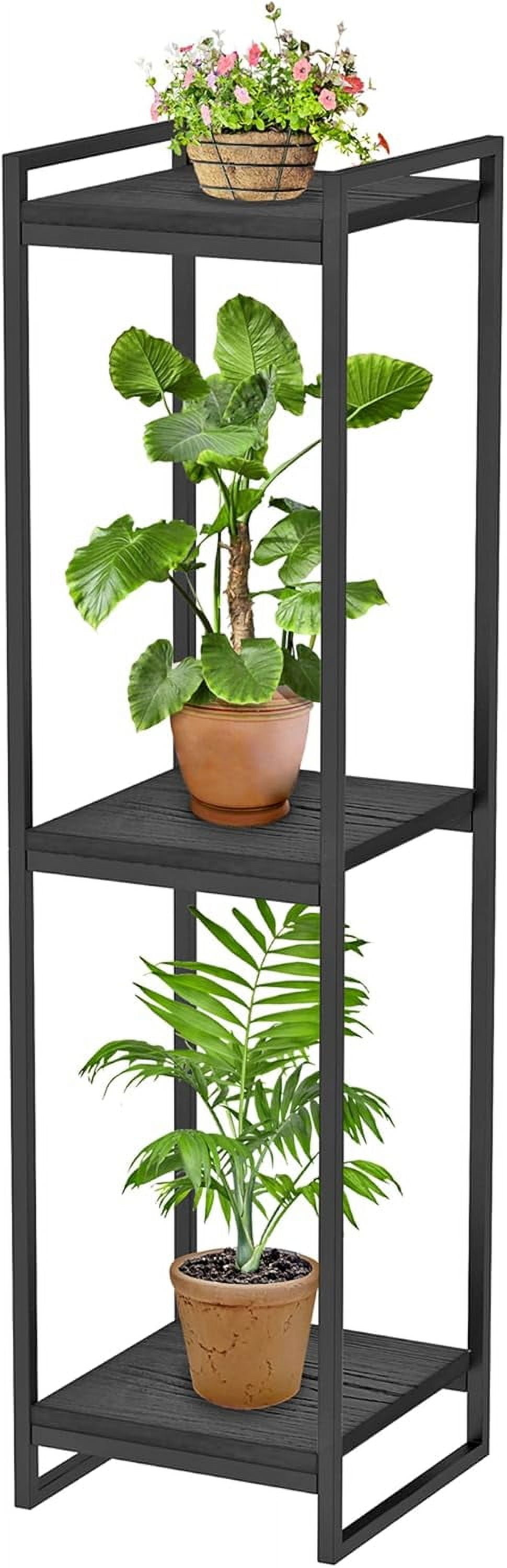 45" Tall Plant Stand Indoor, 3-Tier Modern Plant Shelf Corner Flower ...