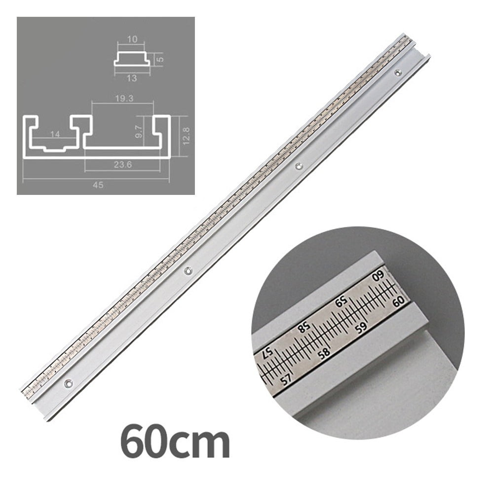 45 Type Aluminum Alloy T-Track Miter Track with Scale for Router Tables ...