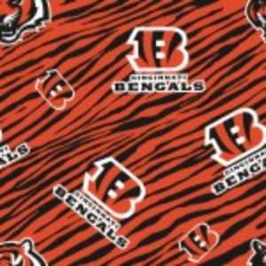 45" Wide 100% Cotton Bengals Fabric Sold by The Yard - Walmart.com